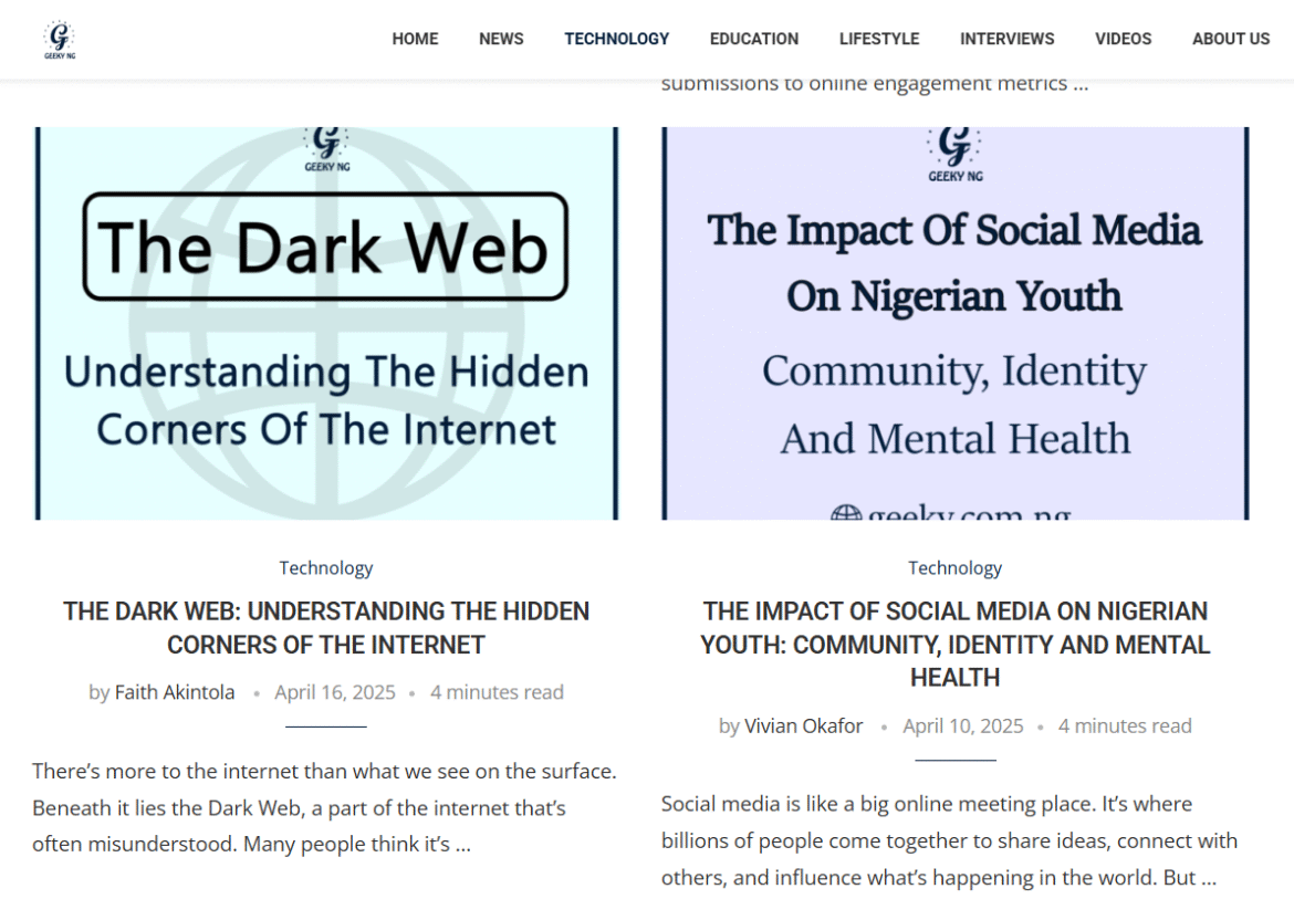 Top Tech Blogs In Nigeria | Geeky Nigeria